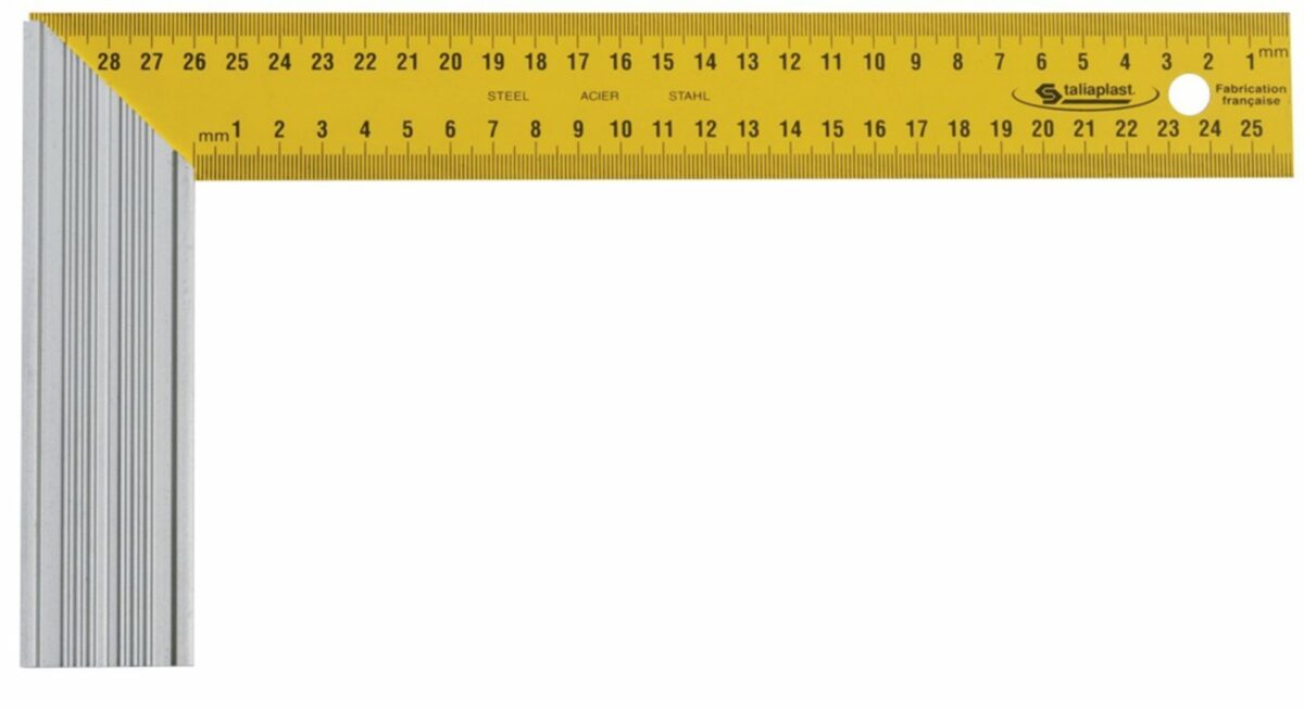 Equerre droite et d’onglet lame acier talon alu 400MM - FORKIND